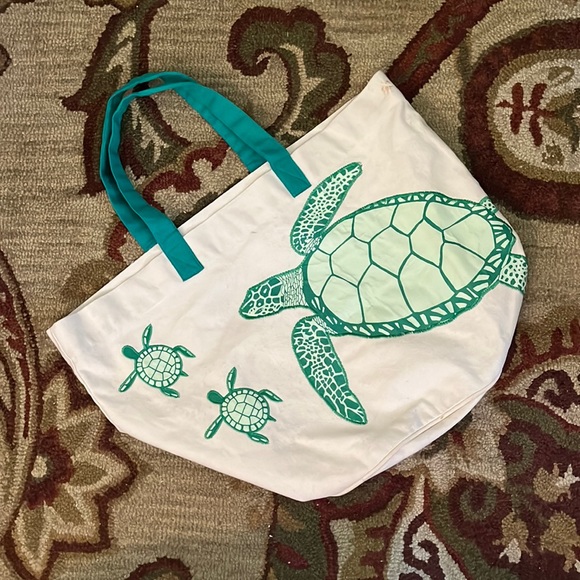 NANTUCKET DISTRIBUTING | Bags | Nantucket Distributing Extralarge Xl Canvas Tote Sea Turtle ...